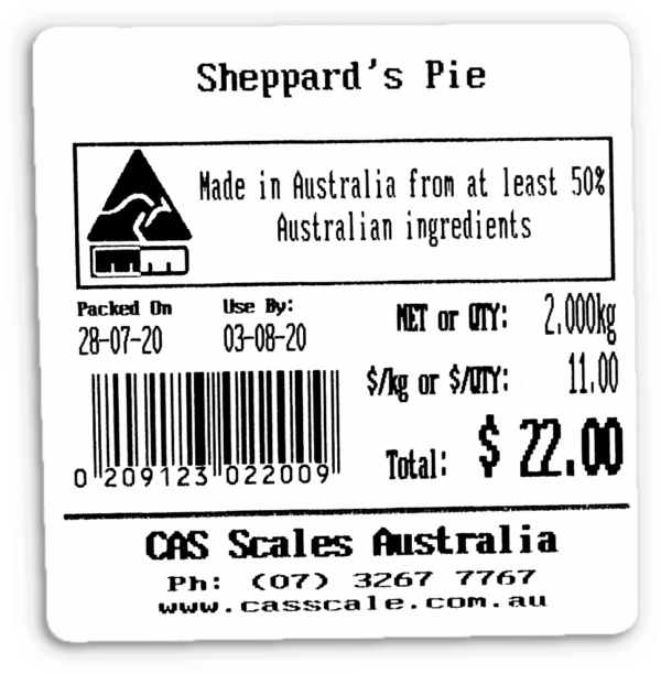 CAS CL-5200 Label Printing Scale - CAS Scales Australia
